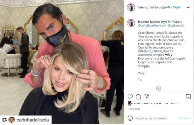 Carlotta, dopo il Gf Vip cambia look da Federico Fashion Style ...